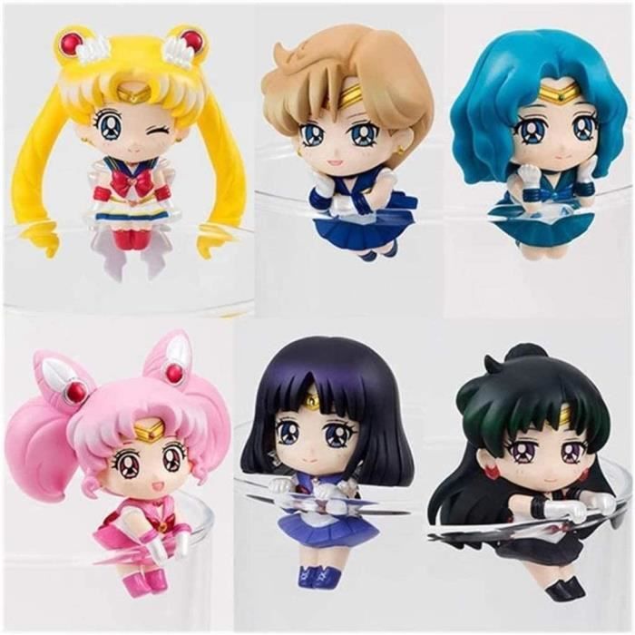 ZDVHM Action Figure Sailor Moon Usagi Tsukino 6pcs Set Anime Figurine ...