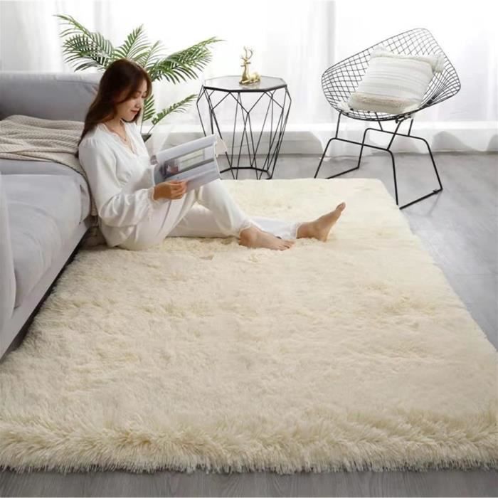 Tapis Doux Salon Tapis Anti Slip Moelleux Chambre Tapis Tapis Shaggy ...