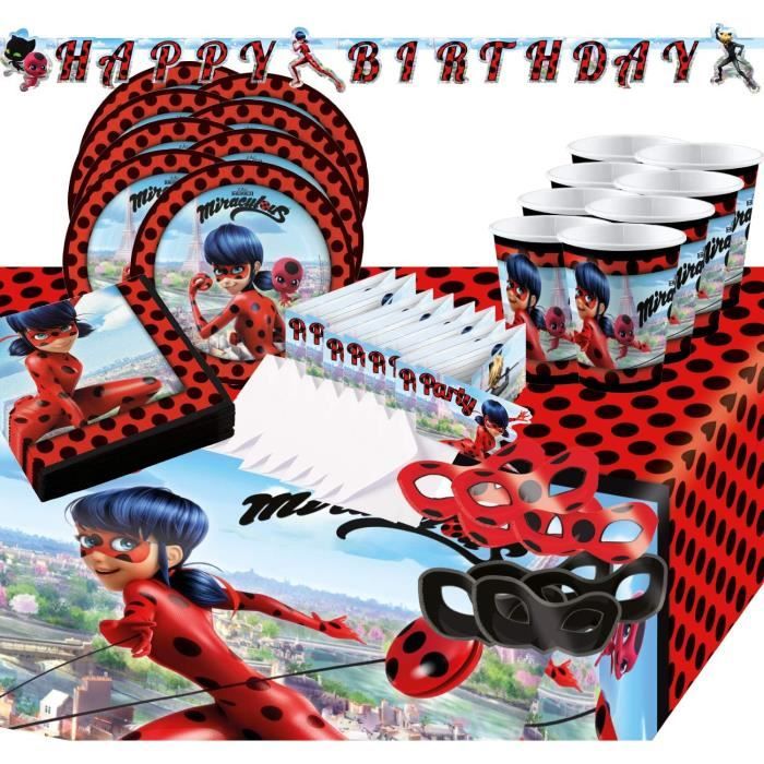 Ensemble De Fête Anniversaire Pour Enfants De Nombreuses Pièces Vaisselle Décoration D ...