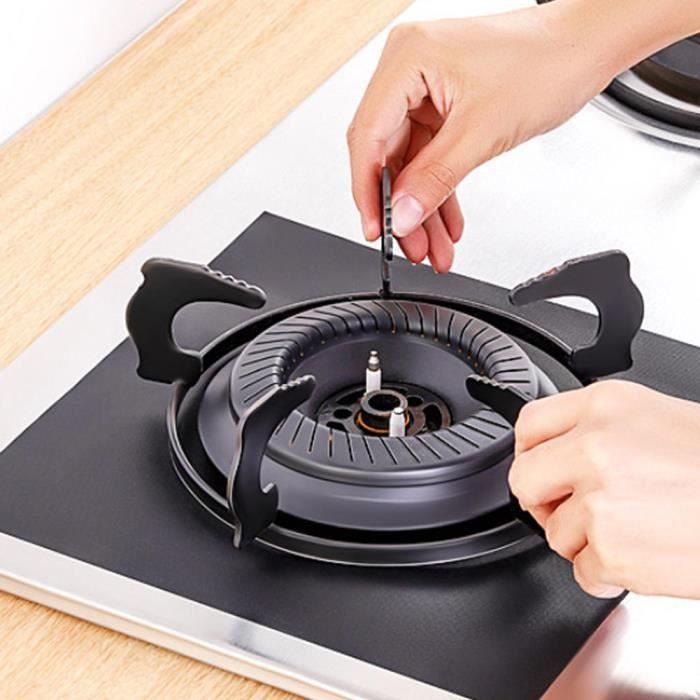 Duokon Tapis de cuisinière à gaz 6Pcs Cuisinière à gaz Pad Cuisinière à ...