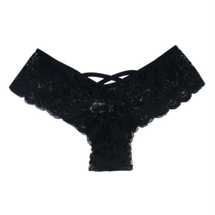 Femmes Sexy Dentelle Fleurs Taille Basse Sous-Vêtements Culottes G ...