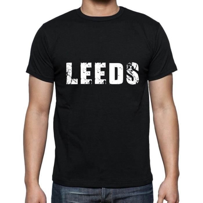 Homme Tee-Shirt Leeds T-Shirt Vintage Noir Noir profond - Cdiscount ...