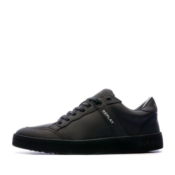 Baskets Noir Homme Replay action Black - Cdiscount Chaussures