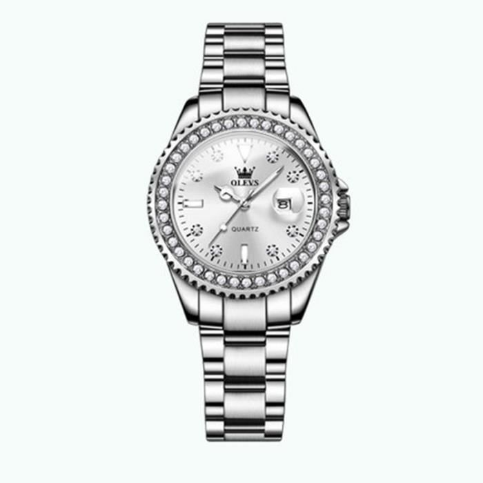 SHARPHY Montre femme quartz diamant mode élégance nouveau bracelet en ...