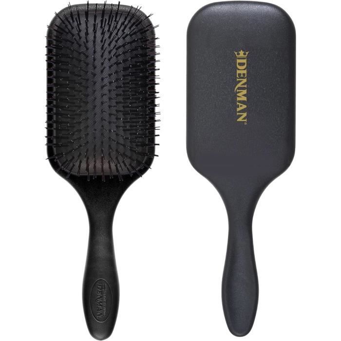 Denman Tangle Tamer Ultra (Black) Detangling Paddle Brush For Curly ...