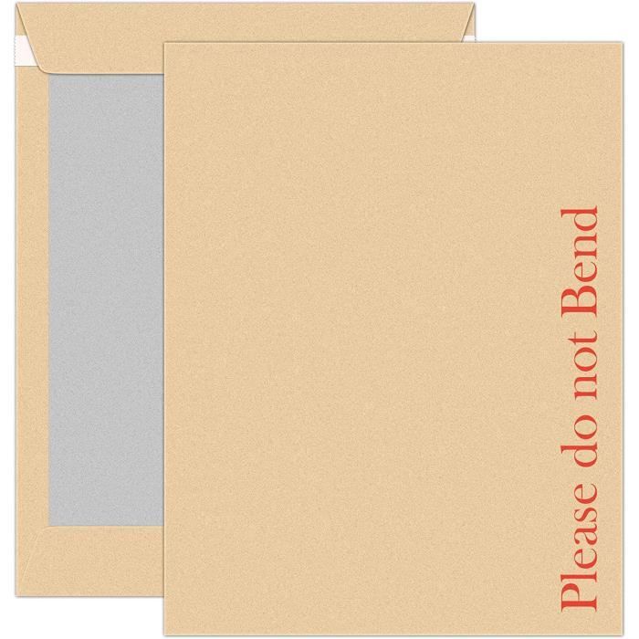 ISOUL Lot de 20 Enveloppes A4 C4 avec dos en Carton Rigide Ne pas Plier ...