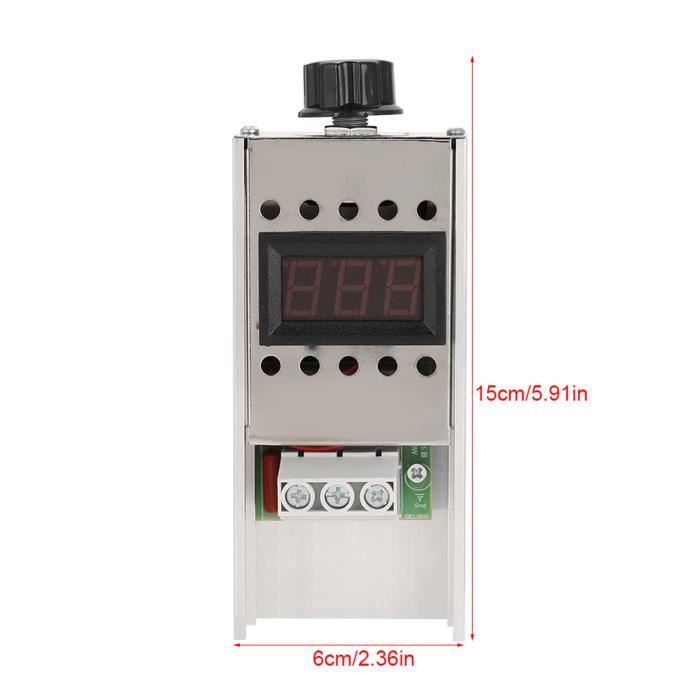 Régulateur de tension SCR Affichage numérique AC220V 10000W Régulateur ...