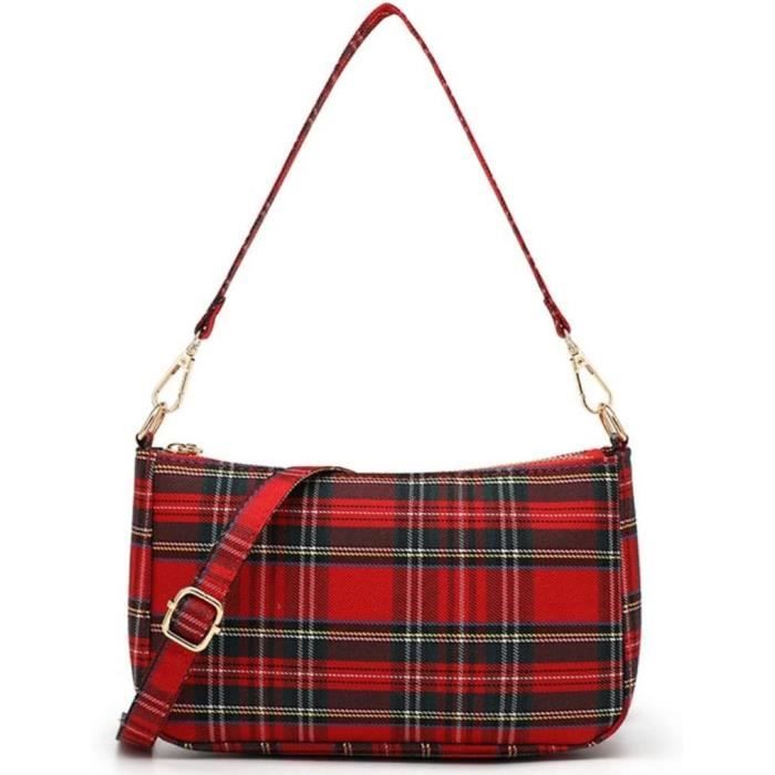 Sheena Tartan Punk 90'S Sac À Main Bandoulière À Carreaux Pour Femme ...