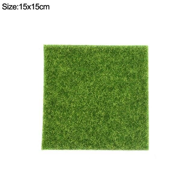 GAZON ARTIFICIEL,15x15cm--Tapis de gazon artificiel vert 15-30cm, Micro paysage à faire soi même ...
