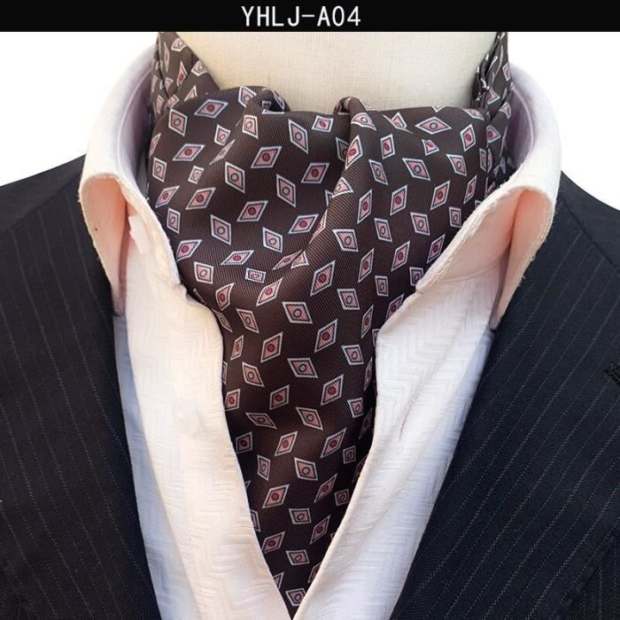 CRAVATE,A138-004--Cravate en Ascot bleue pour homme, cravate verte en ...