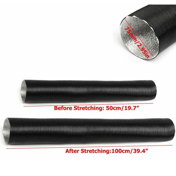 Conduit Tuduit de Chauffage 75mm + Sortie d'Air Chaud avec Pièce en Y ...