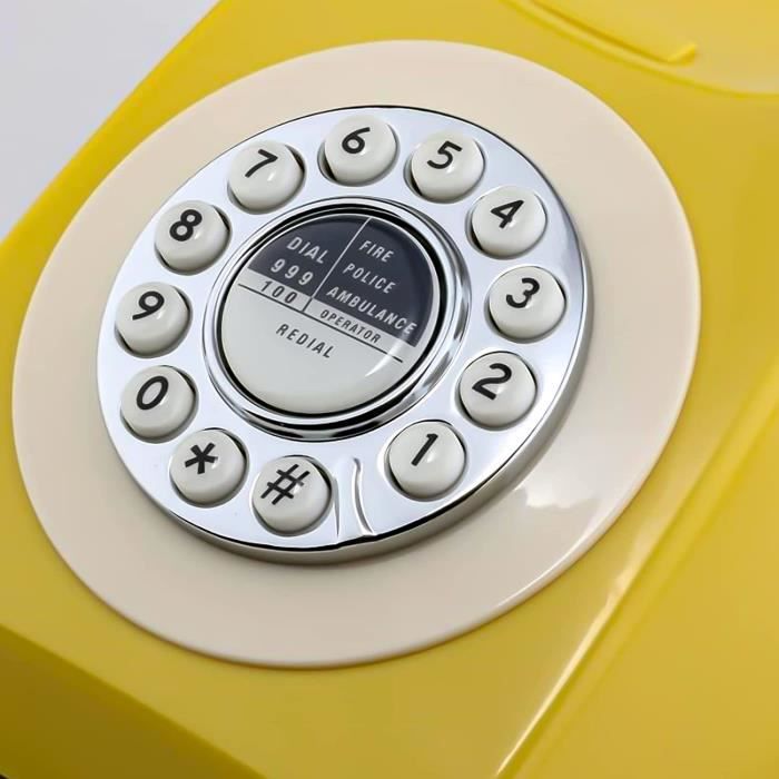 Téléphone fixe rétro au design rotatif classique avec clochette en ...