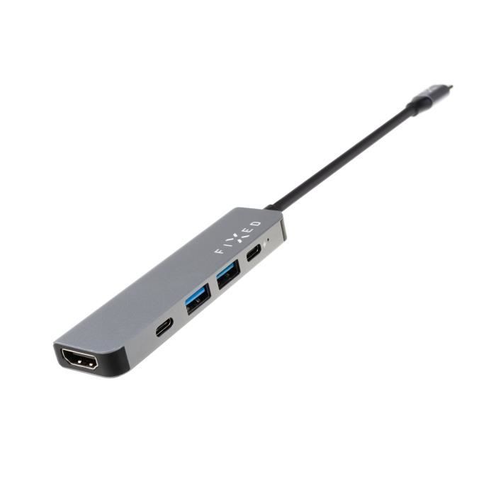 HUB USB-C - FIXED - Mini HUB - Aluminium - 5 ports - Gris - Cdiscount ...