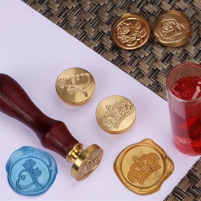 Huiya- 6pcs sceaux tampons Cachet Tampon de Cire Timbre cacheter et 1 ...