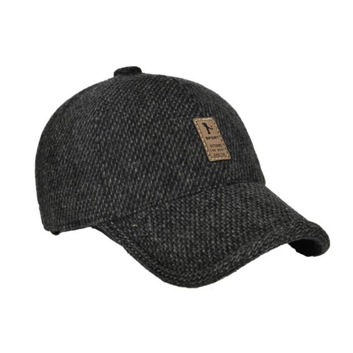 Brown 02-Adjustable -Chapeau de Baseball d'hiver pour hommes, casquette ...
