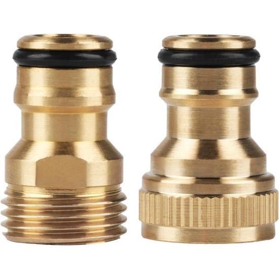 Lot De 2 Raccords De Robinet Universels - Kit De Raccordement Rapide - Avec Filetage Intérieur ...
