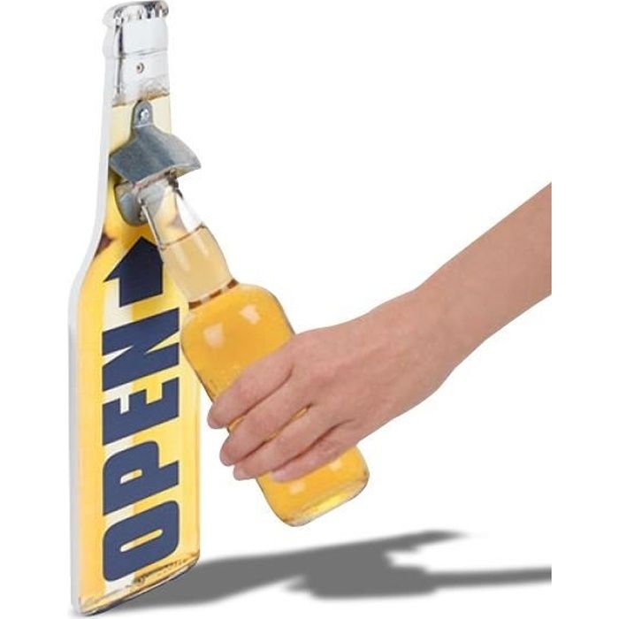 Décapsuleur mural bouteille deco maison ustensile cuisine - La cave ...