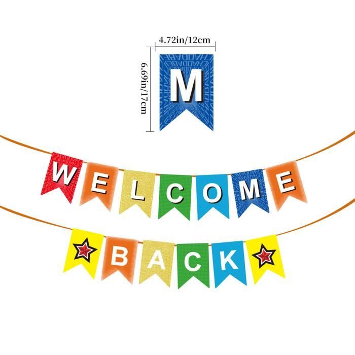 Retour à l'école Guirlande, Retour à l'école Décorations Welcome Back ...