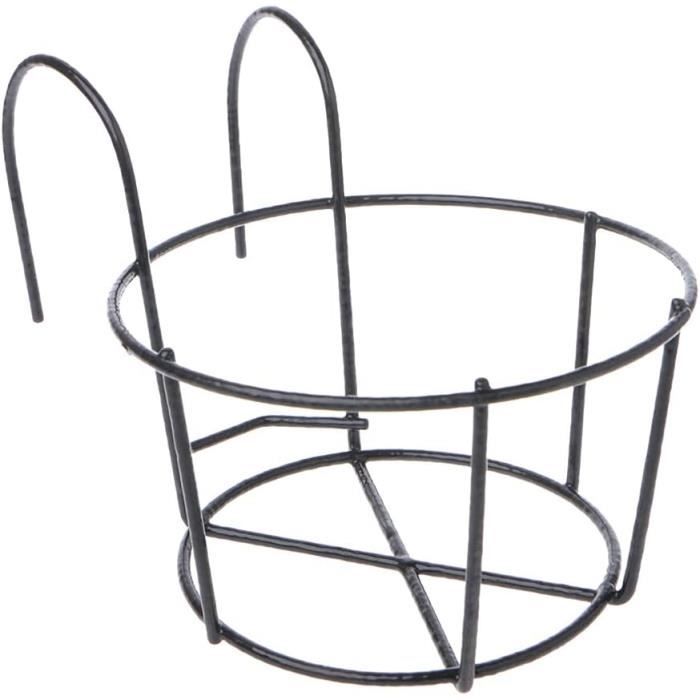Balcon Rond Pot De Fleur Panier Fer Garde-Corps Clôture Suspendue Porte ...