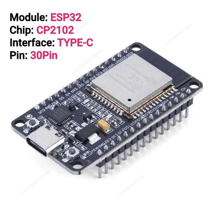 CP2102 Type-C - Carte de développement ESP32 6 000 compatible avec ESP32 WiFi Bluetooth Tech ...