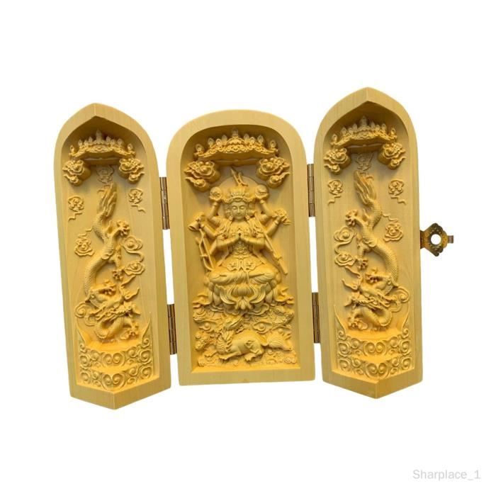 Statue Fengshui, Sculpture religieuse, boîte ouverte, ornement sculpté ...