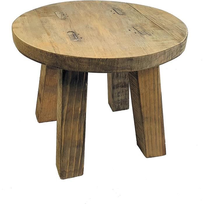 Petit tabouret décoratif en bois massif - Marque inconnue - 785 ...