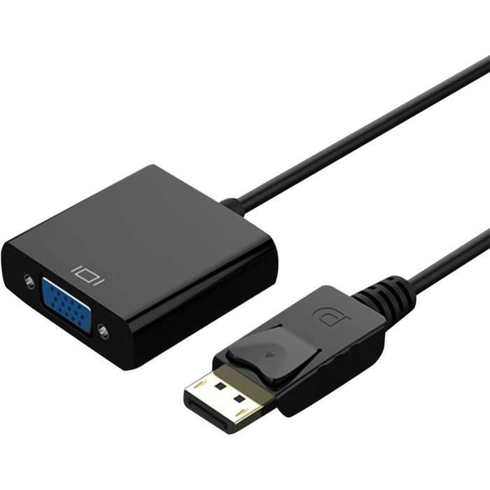 Câble Dp Vers Vga, Port D'Affichage Dp Mâle Vers Vga Femelle Câble ...