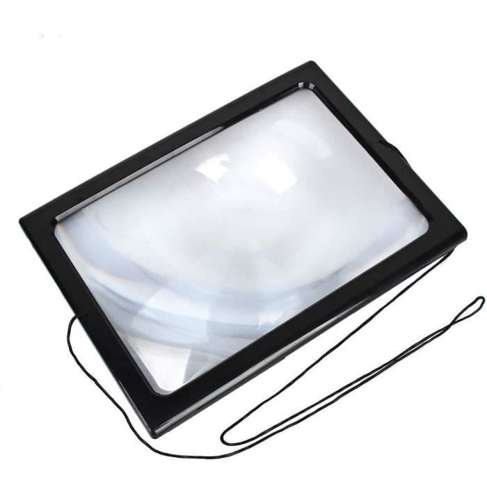 Loupe De Lecture X3, Loupe En Format A4 Pleine Page, Grossissement Pour Lire, Pied Mains Libres ...