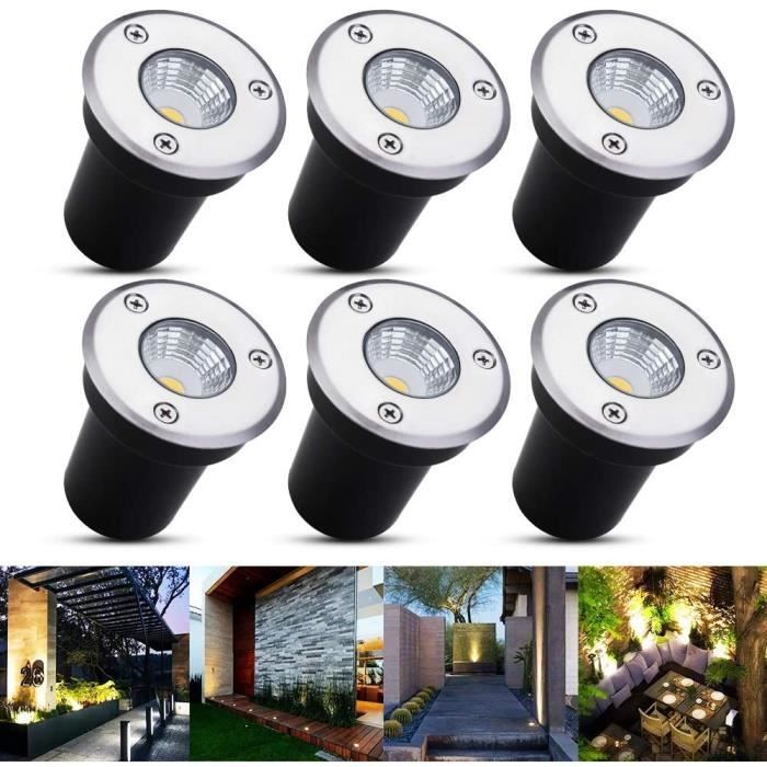 Spot encastrable au sol à LED 6er lampadaire encastré 3W pour l ...
