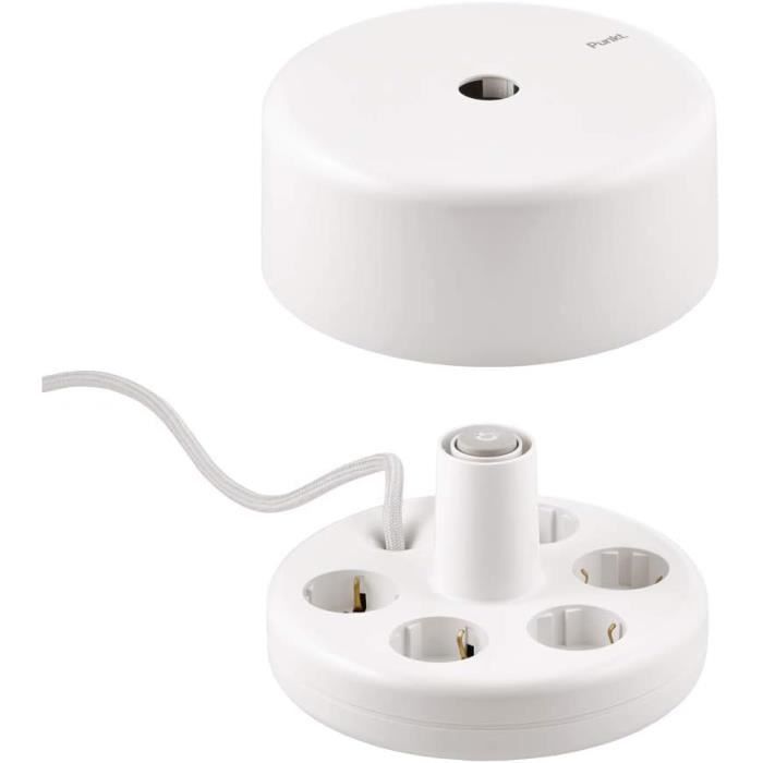 Es01 Multiprise Design Et Compacte - 5 Prises, Cache Multiprise, Cordon ...