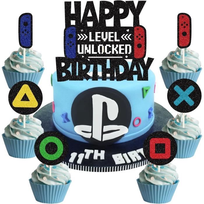 19 Pièce Decoration Gateau Jeux Video Cake Topper Gaming Décoration ...