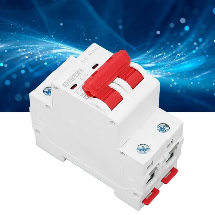 Disjoncteur DC 500V 10A 2P GOTOTOP - Magneto-thermique - Pa66 - Montage ...