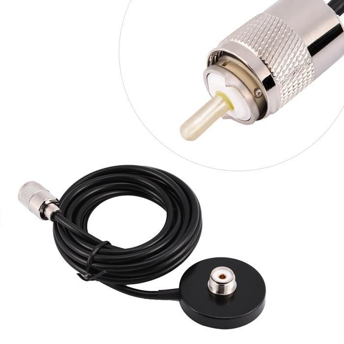 GOTOTOP Antenne double bande Antenne radio mobile pour véhicule VHF / UHF bibande avec câble de ...