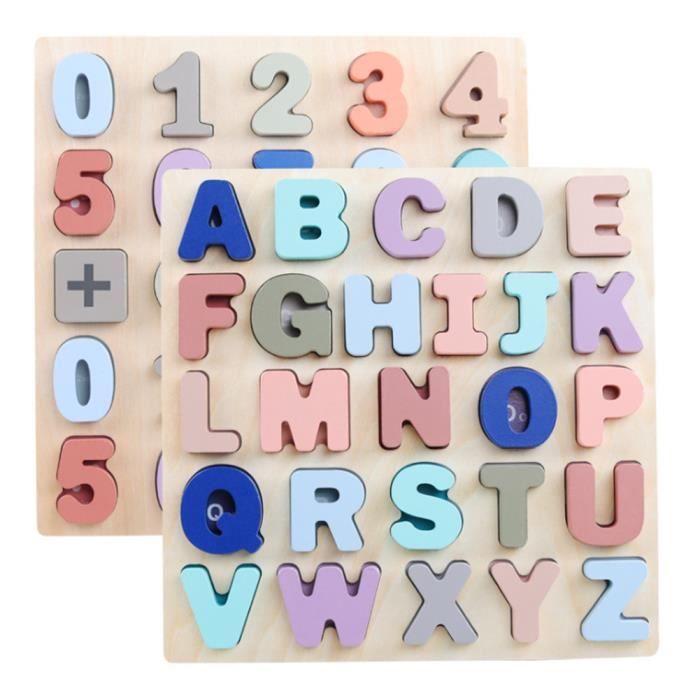 Minifinker Jouet pour enfants Puzzle en bois pour enfants, chiffres et ...