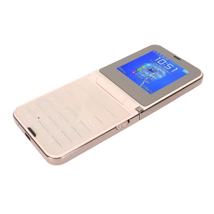 OMABETA Téléphone Simple pour Senior Bouton Géant, Double Ecran 1.3MP ...