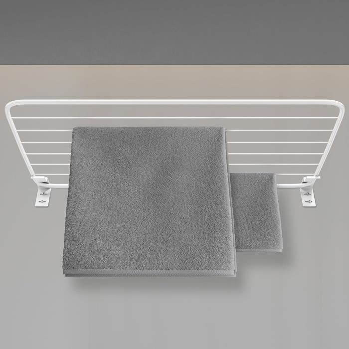 Erica Sechoir Mural BEDA 120x50cm, Etendoir à Linge Mural dépliable à ...