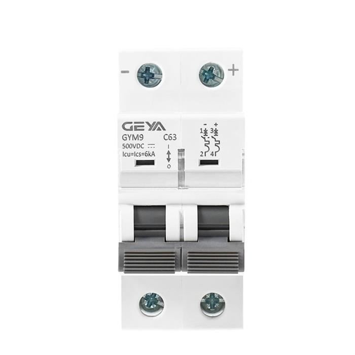 Rail Din Dc Mcb 6Ka 2P 500V Mini Disjoncteur Dc 6A 10A 16A 20A 25A 32A 40A 50A 63A Mcb For ...