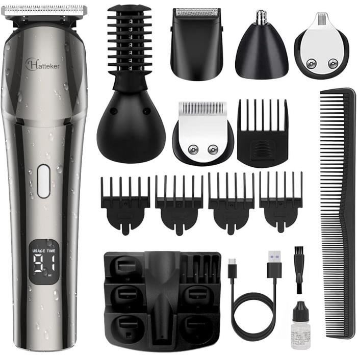 Tondeuse À Barbe Étanche Pour Homme Avec Moustache, Visage, Nez, Corps, Tondeuse À Cheveux ...