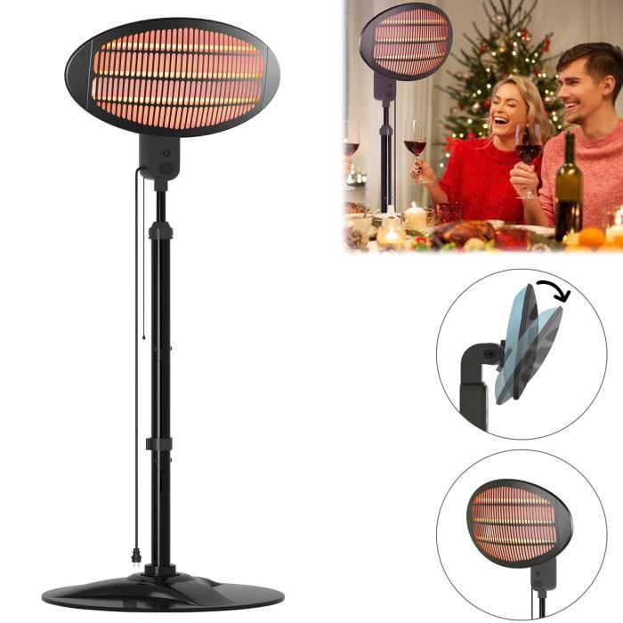 YUENFONG Chauffage radiant 2000W chauffage de terrasse, Radiateur ...