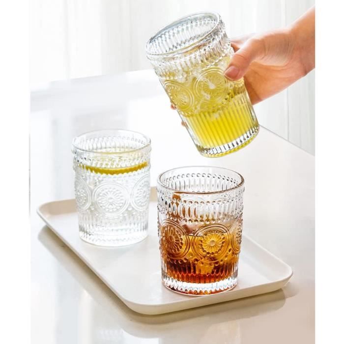 Set De 6, Verres À Eau Romantiques, Verres À Boire Premium 250Ml, Set ...