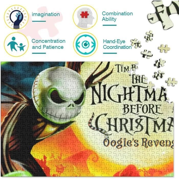 Nightmare Before Christmas Puzzles Adultes Et Adolescents 1000 Pieces ...