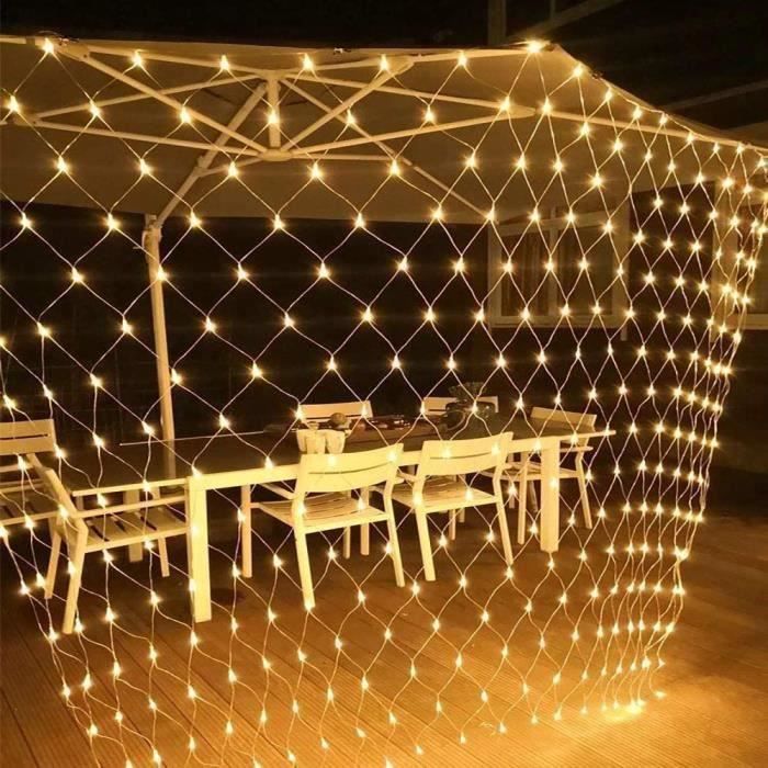 Filet Solaire Guirlandes - HAOPYOU - 200 LED - 3m x 2m - Énergie ...