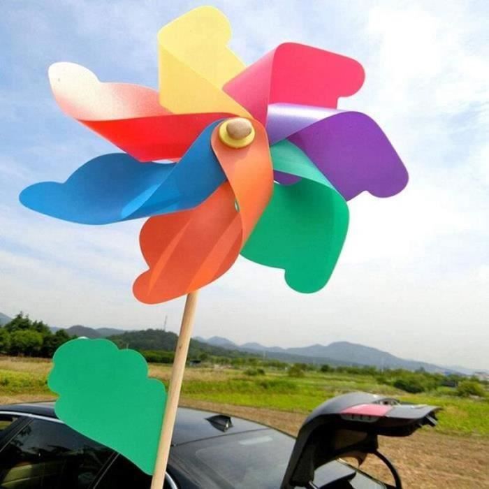 20 pièces en bois bâton pinwheel moulin à vent partie pinwheel ...