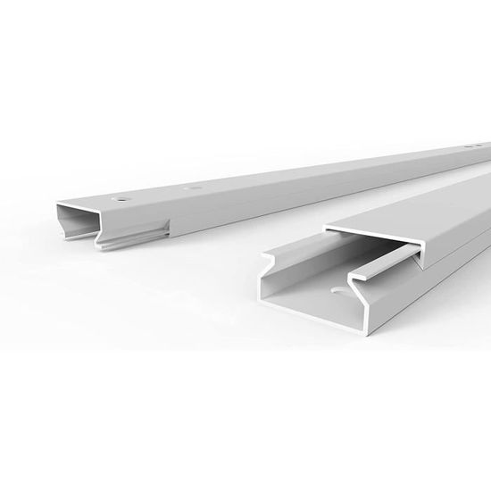 SCOS Smartcosat SCOSKK48 Goulotte de cable en PVC à Visser Blanc 10 m x ...