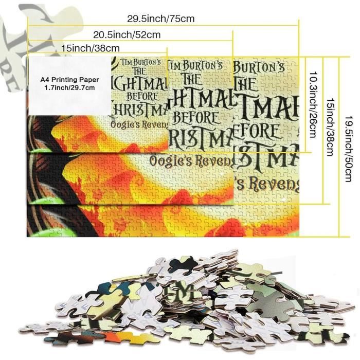 Nightmare Before Christmas Puzzles Adultes Et Adolescents 1000 Pieces ...