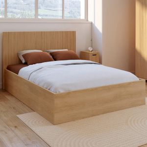 Lit coffre en bois sans tête de lit - Cdiscount