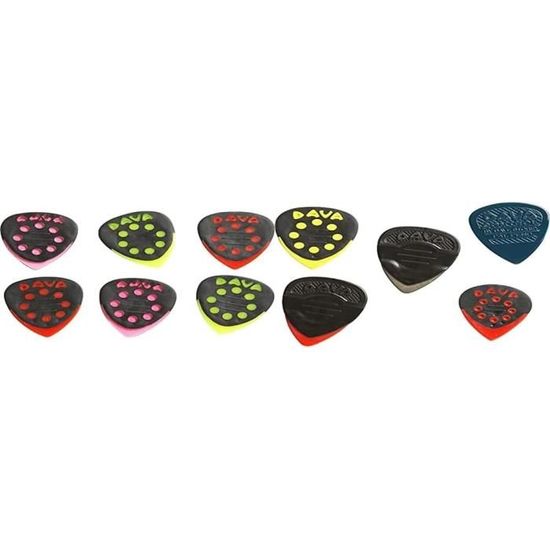 Dava® »Grip Tips Combo« Médiators Pour Guitare - Hang Bag Avec 6 Pièces, différents coloris ...