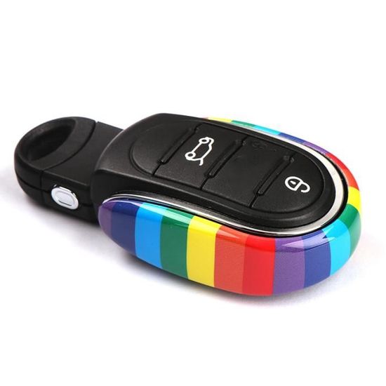 Arc-en-ciel - Pour mini cooper accessoire porte clés porte clés porte ...