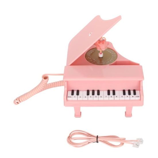 EIF Téléphone filaire Piano Style HD Appel Filaire Téléphone Fixe avec ...