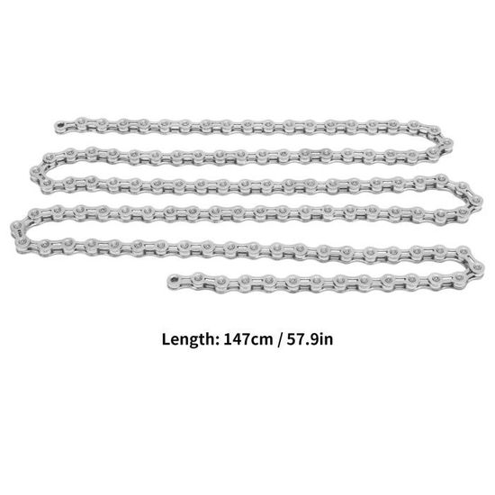 Chaîne de vélo VG Sports 9 vitesses légère demi-creuse 1/2x11/128 ...